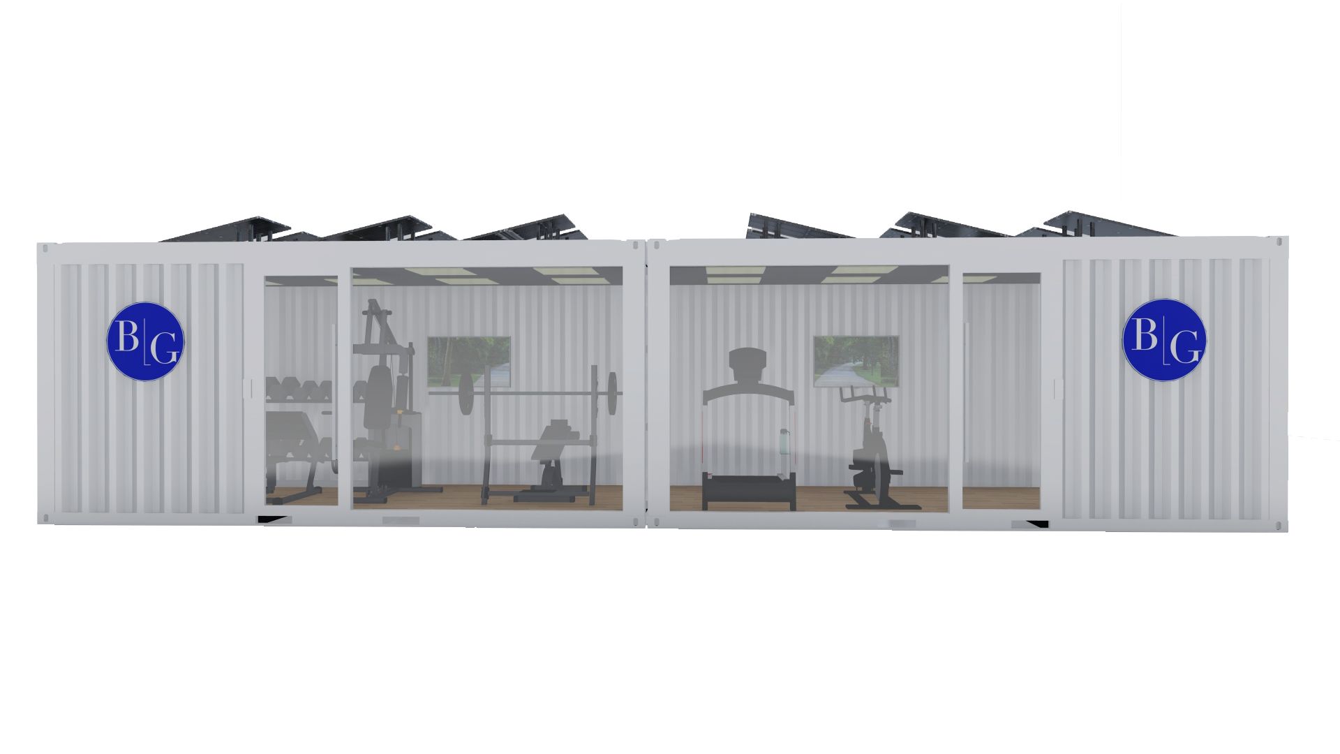 Container salle de sport - espace d'entraînement mobile modulable avec ...
